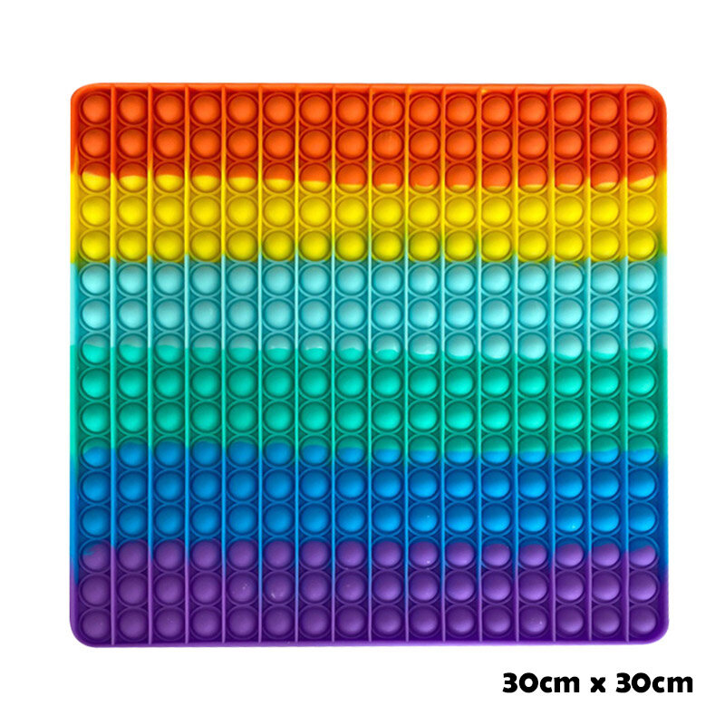 Big popit 20/30/40/50cm Big Size Pop It Fidget Toy Huge Rainbow Square ...