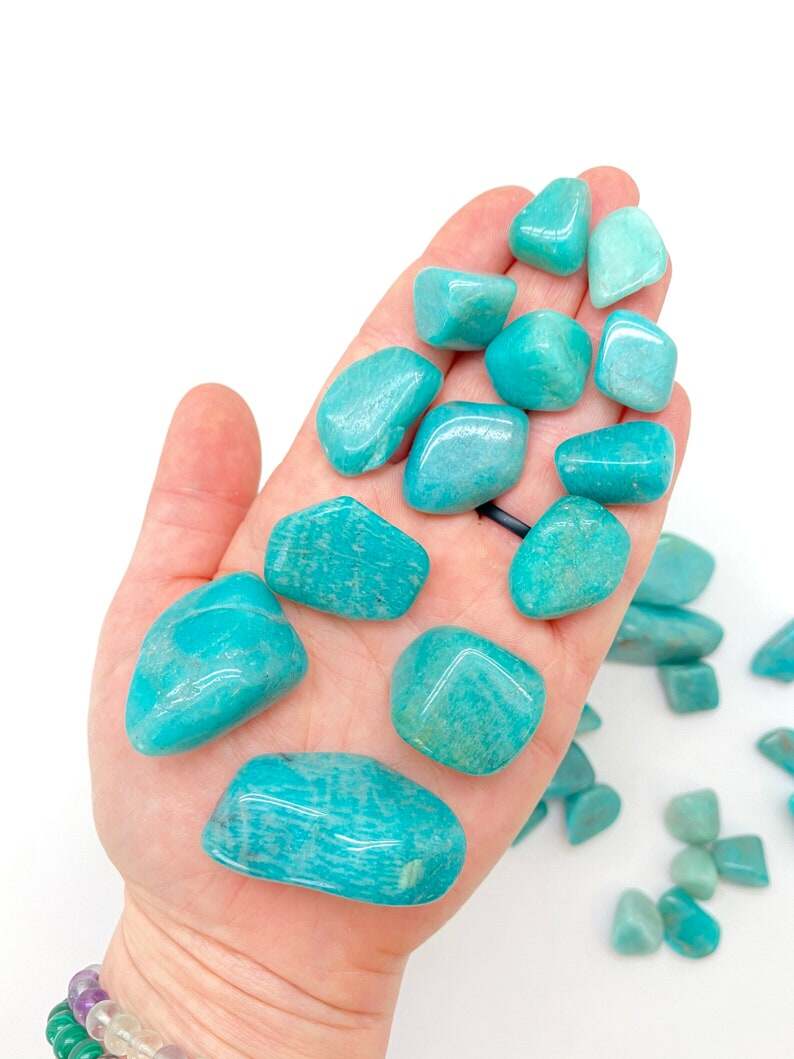 100g Amazonite Crystal Tumbled Stone Amazonite Stone - Amazonite Tumbled Stone - Amazonite ...