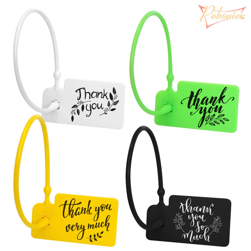 100pcs Thank You Tags In Stock Disposable Personalized Custom Plastic ...