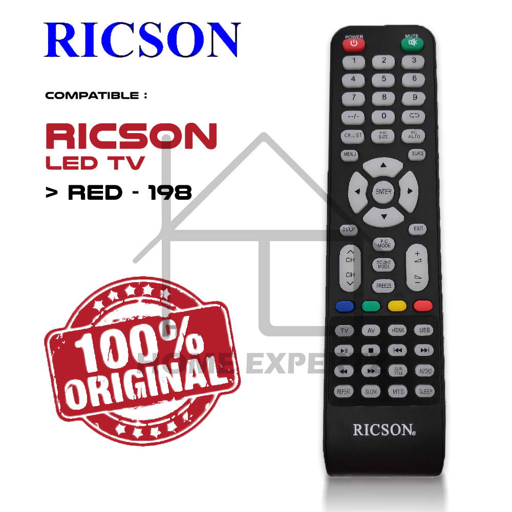 【ORIGINAL】RICSON LED TV REMOTE CONTROL ** IF YOUR REMOTE CONTROL IS ...