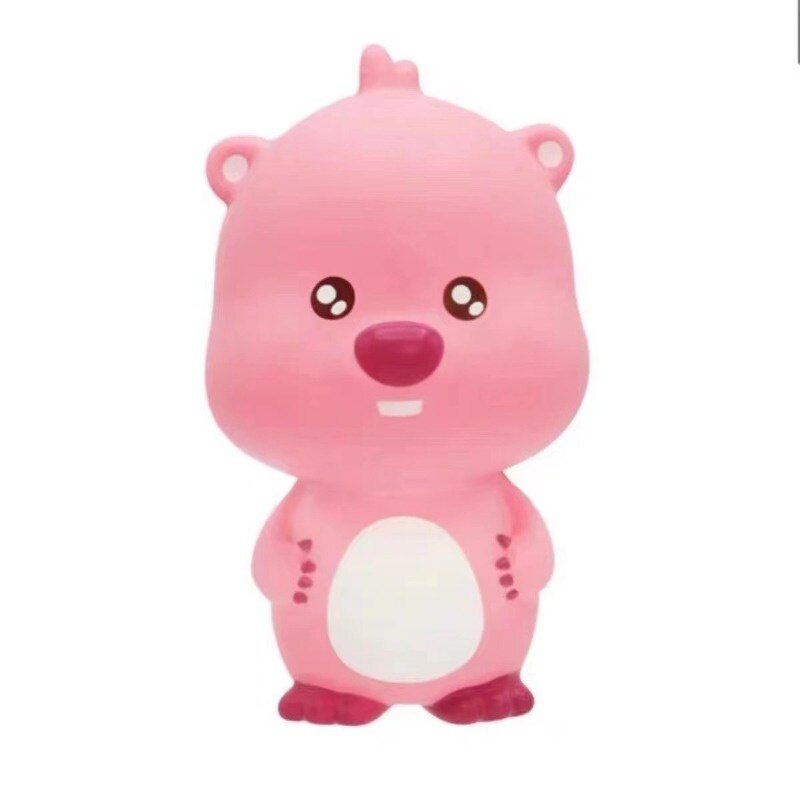 Loopy Pink Beaver Squishy Toy EVA Material Stress Relief Slow Rebound ...