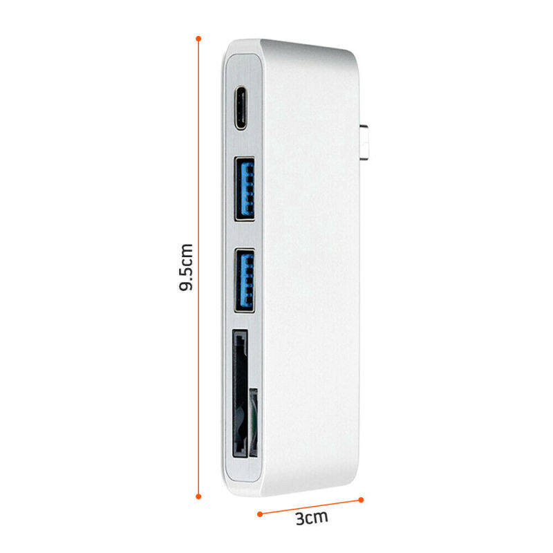 Willkey 5in1 USB Hub สำหรับ MacBook Pro Converter 3.0 Type-C อะแดปเตอร ...