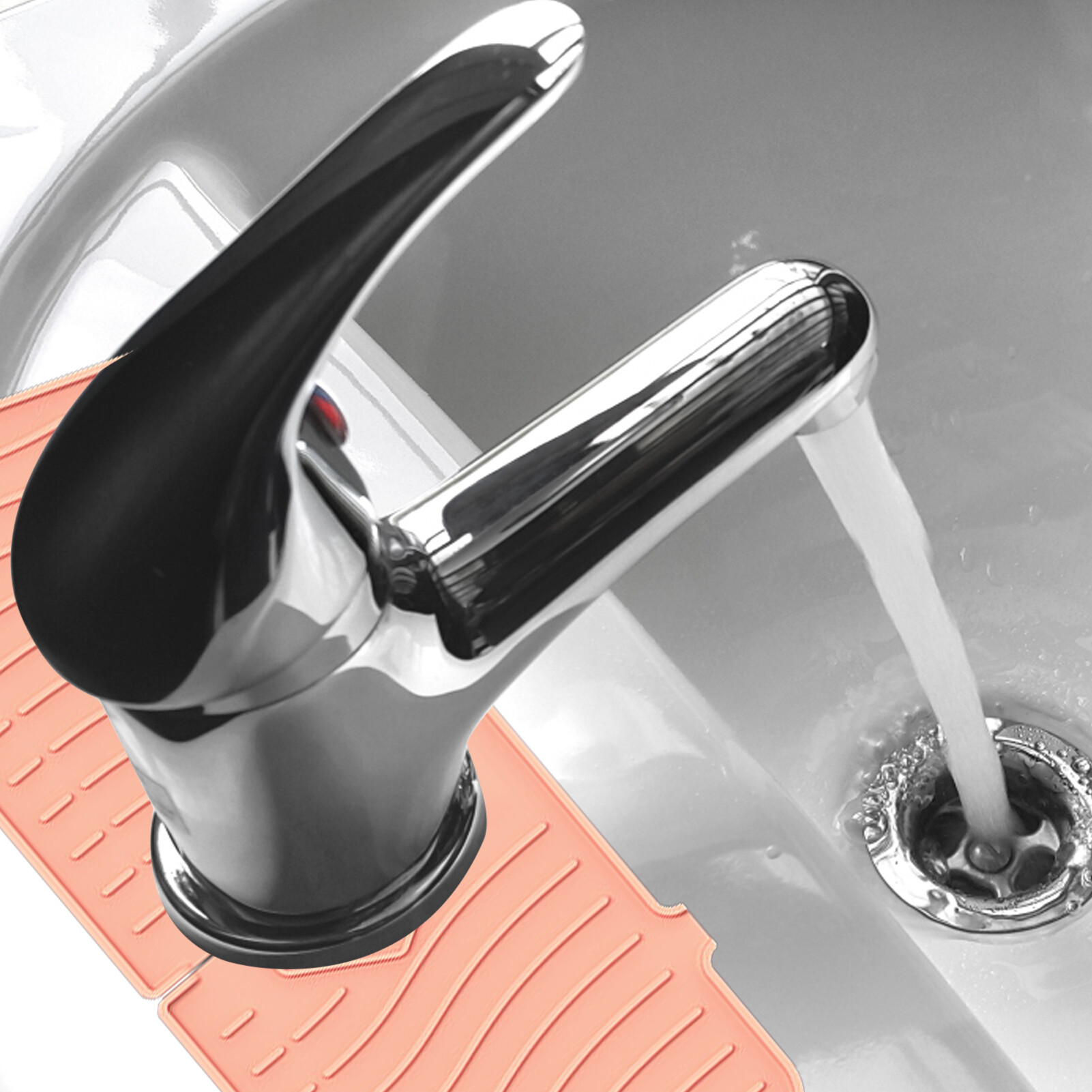 Splash Guard Gadgets ห้องอาบน้ำ Sink Protector Water Collector Mat ก๊อก ...