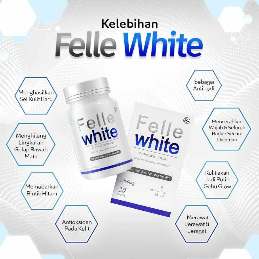 FELLE WHITE 10X Whitening Booster Kulit Putih Alami Original Felle ...