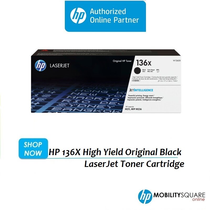 HP 136X High Yield Black Original LaserJet Toner Cartridge (W1360X ...