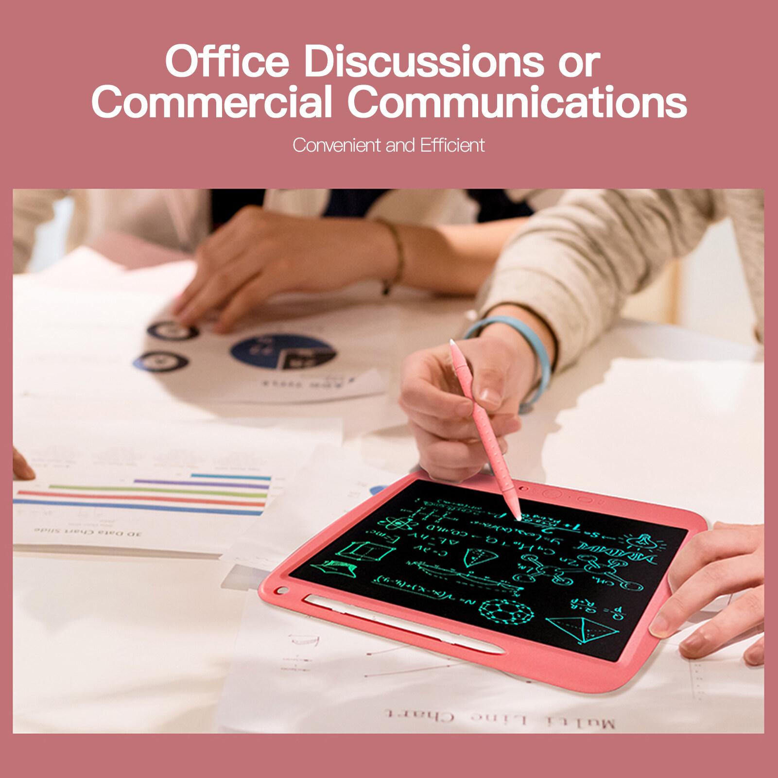 Rechargeable LCD Writing Ta-blet 9 In-ch Handwriting Drawing Ta-blet ...