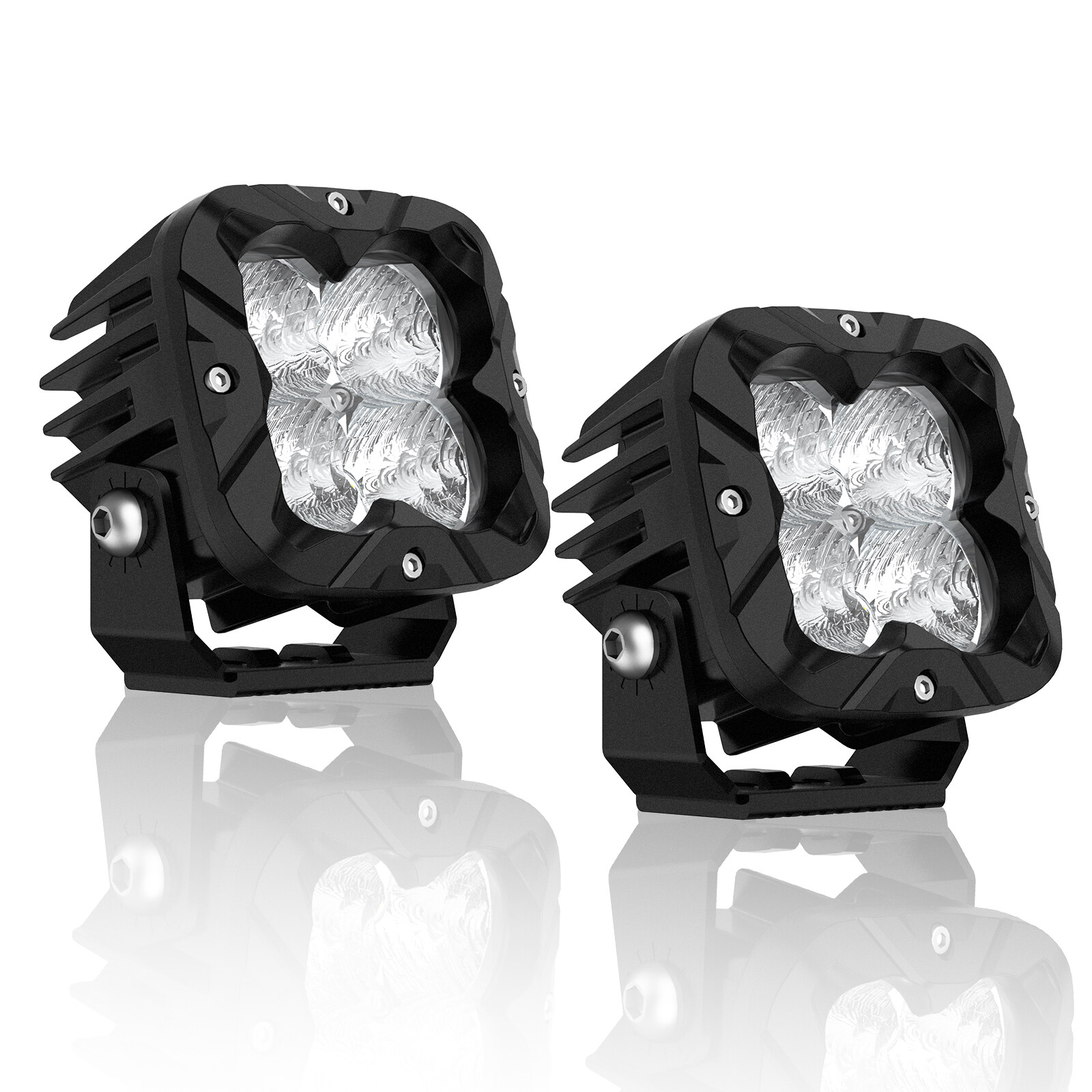 Novsight All Weather 3 Inch Square Light Bar LED Pod lights Off-road ...