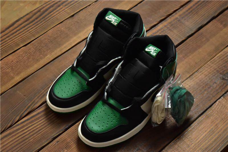 Nike Air Jordan 1 OG Black Toe Joe 1 Black Green Toe 555088-302 Men's ...