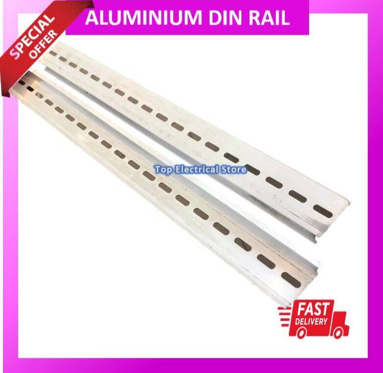 1 METER ALUMINIUM DIN RAIL / DIN MOUNTING RAIL / STEEL (GREY) | Lazada