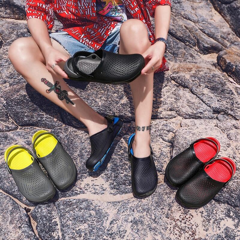 2020 Men Sandals Crocks LiteRide Hole Shoes Crok Rubber Clogs For Men ...