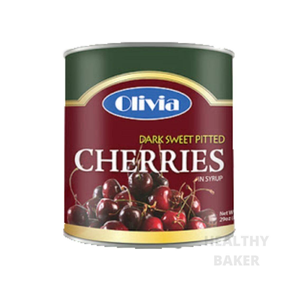 Olivia Dark Sweet Pitted Cherries 425g Black Forest Cake Halal