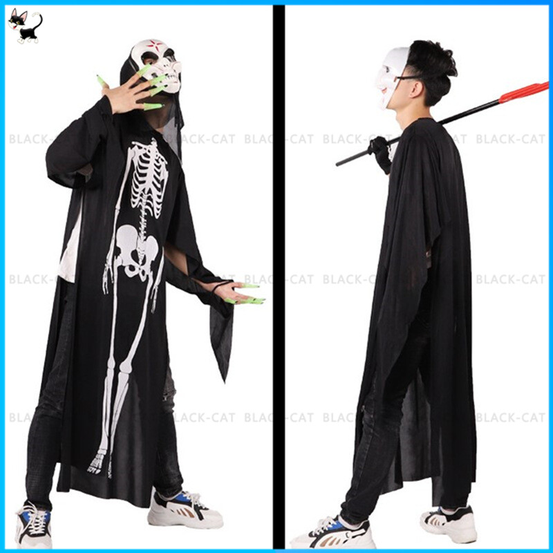 Carnival Masquerade Dress Robes Masquerade Costumes Skull Skeleton ...