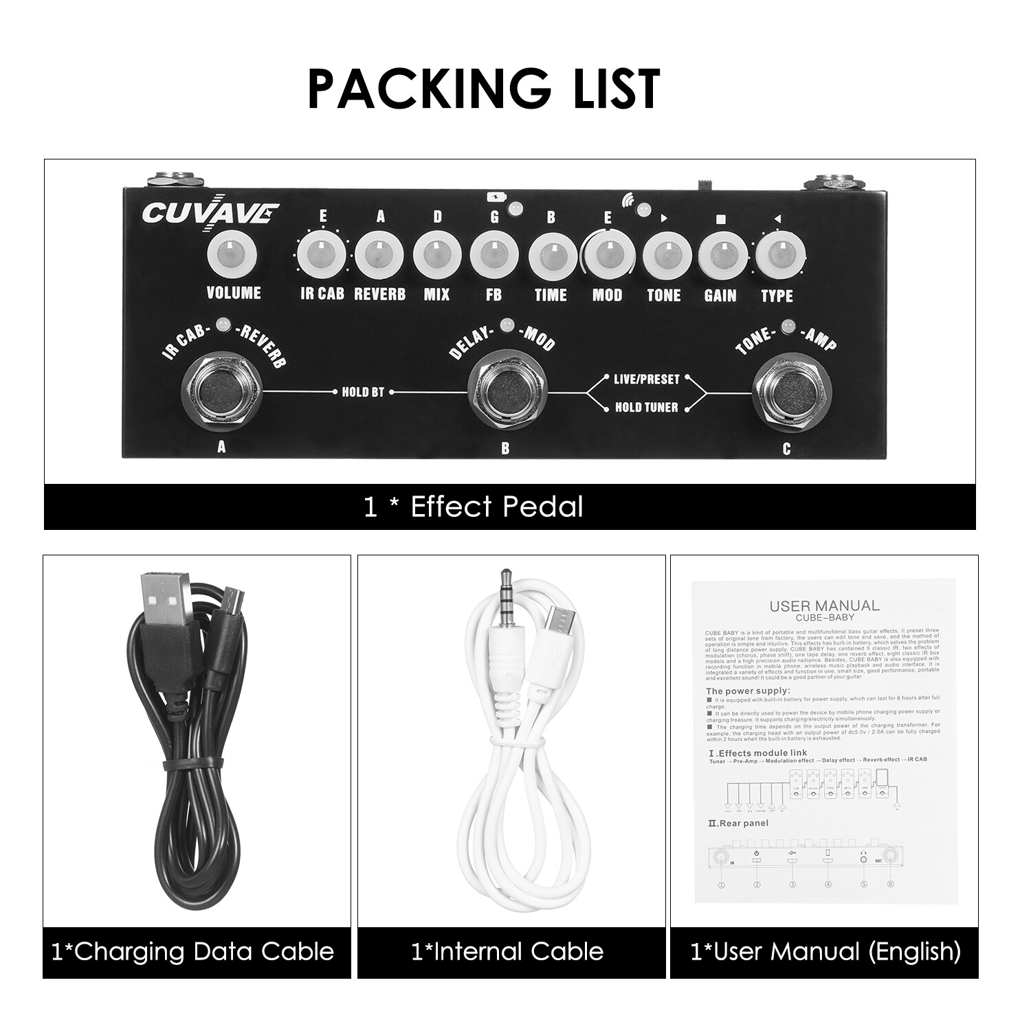 Ready CUVAVE เด็ก CUBE แบบพกพากีต้าร์ไฟฟ้ารวมเหยียบไร้สายเล่นเพลง ...
