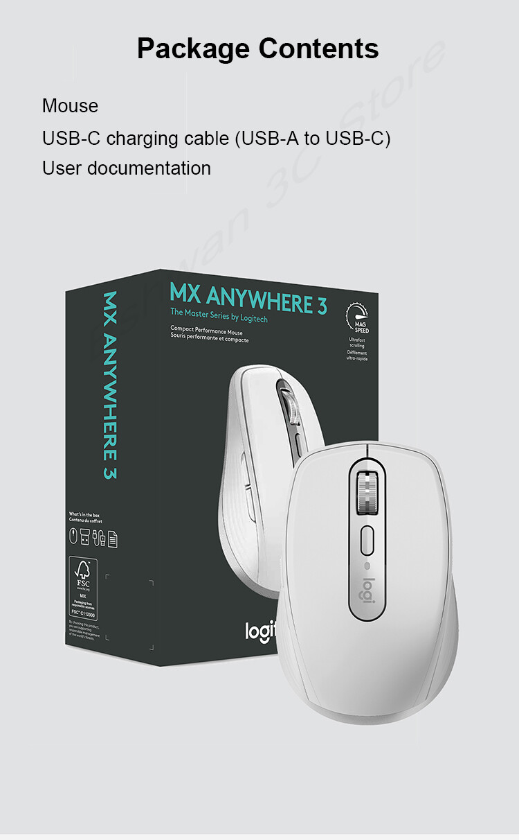 Ready to Ship Logitech MX Anywhere 3 Wireless Bluetooth Office Mouse ...