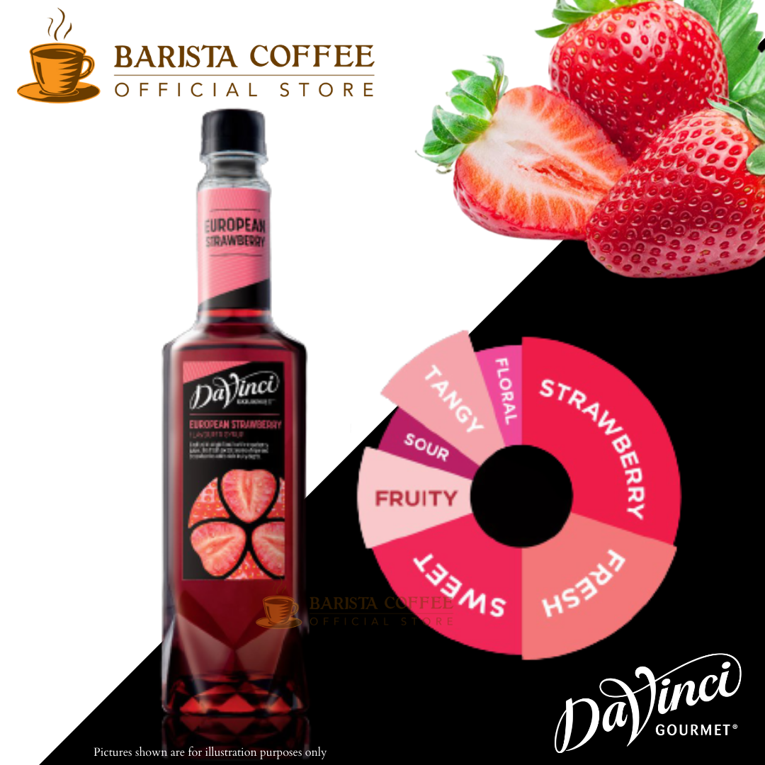 DaVinci Gourmet European Strawberry Syrup (750ml) - Barista Syrup ...
