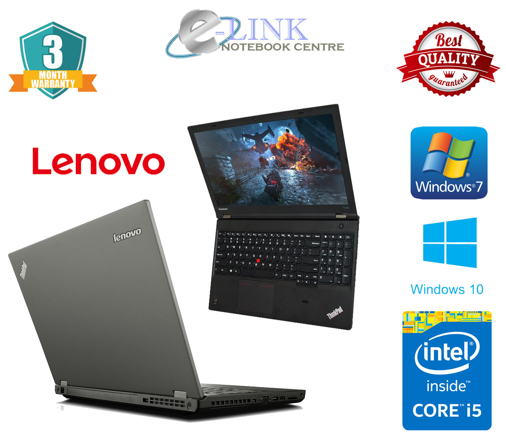 (Refurbished) i5 4th Generation Lenovo Thinkpad L540 Core i5 4GEN Laptop / 4-8GB RAM / 120GB ...