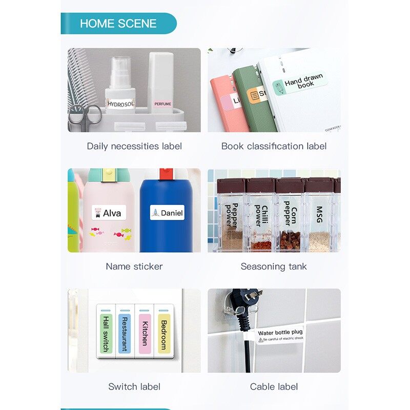 【FREE LABEL】Niimbot D11 Portable Label Printer calbe label maker tape ...