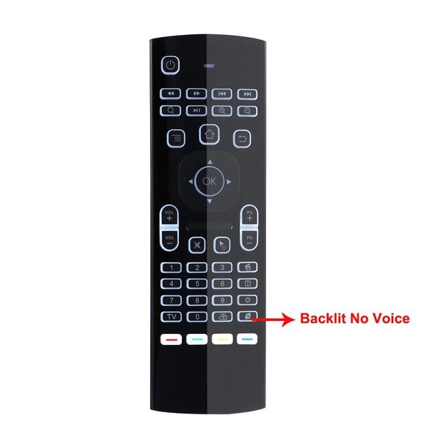 3 Voice Remote Control And Air Mouse Mini Keyboard Backlit MX3 Airmouse ...