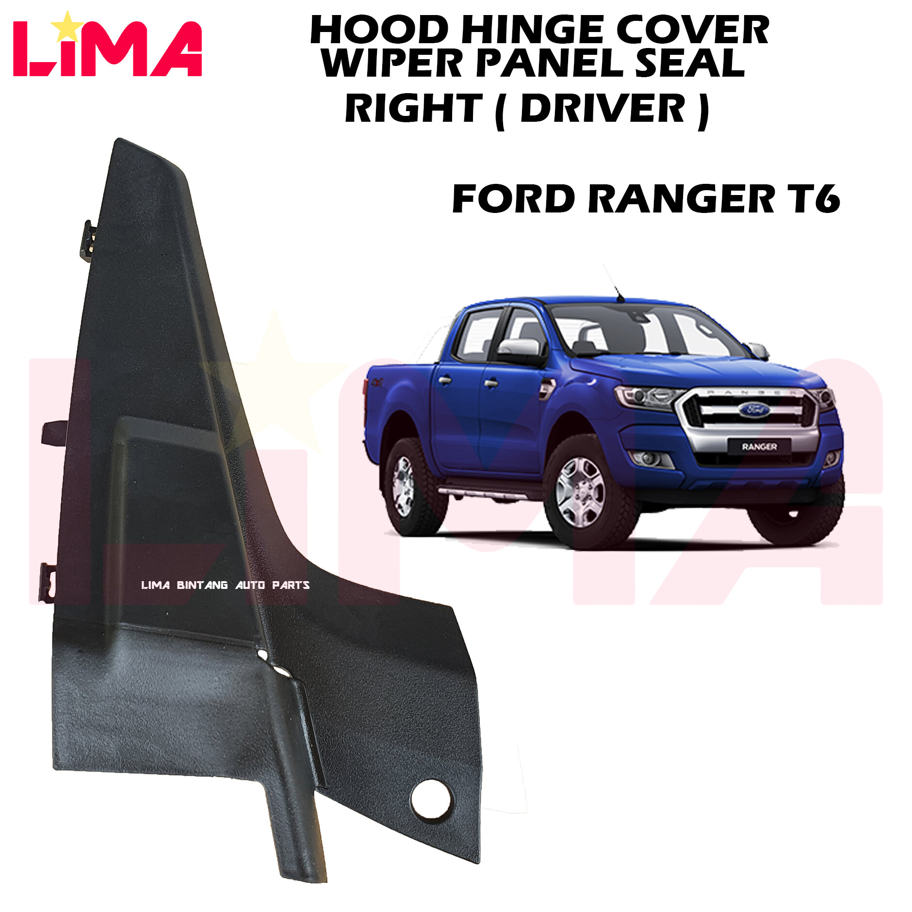 FORD RANGER T6 , T7 WIPER PANEL SEAL GANISH , HOOD HINGE COVER ...