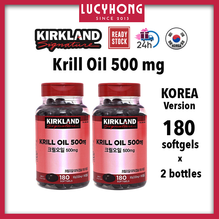 KS Krill Oil 500 mg Fatty Acids (Omega-3 + Astaxanthin) USA version l ...