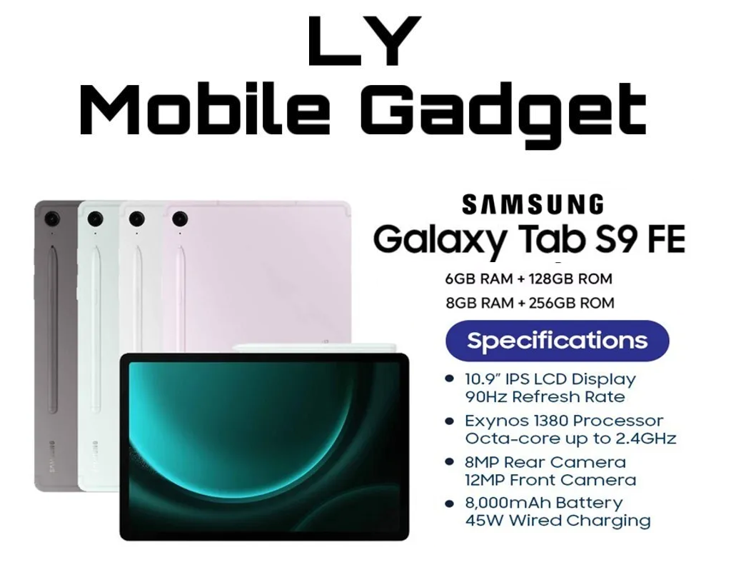 Samsung Galaxy Tab S9 FE (X510)(X516) (6GB+128GB) (8GB+256GB) (Original Malaysia Set) | Lazada