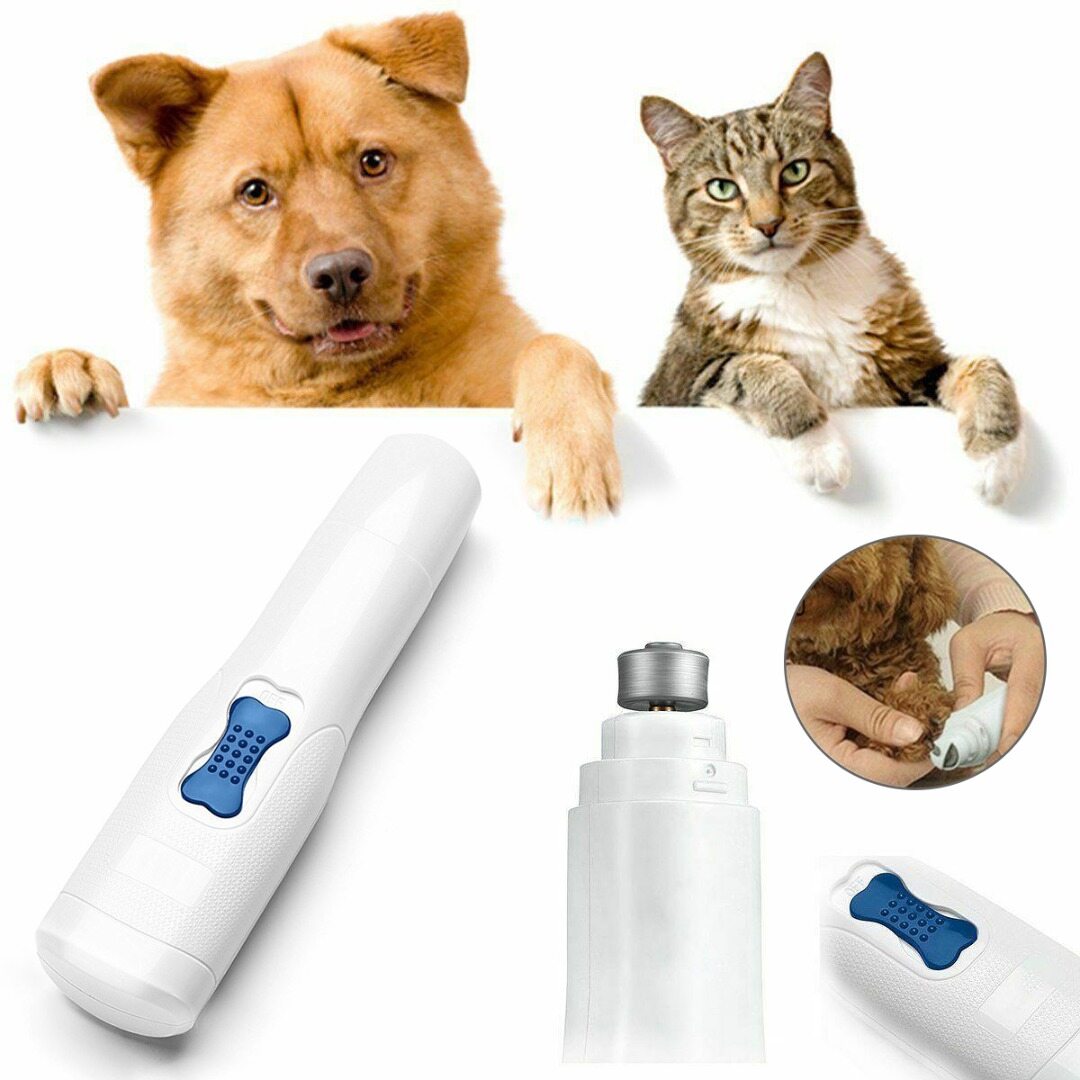 Electric Pet Nail Grinder Dog Cat Paws Clipper Safe Claw Grooming ...