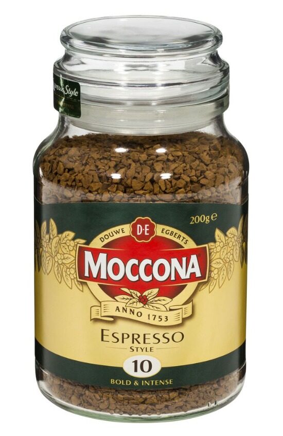 MOCCONA Espresso Style Intensity 10 Freeze Dried Instant Coffee, 200g ...