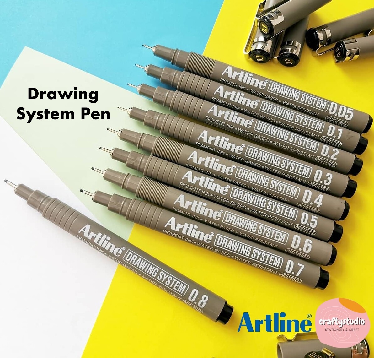 Artline Drawing System Black Pen, Technical Drawing Pen, Writing Pen ...