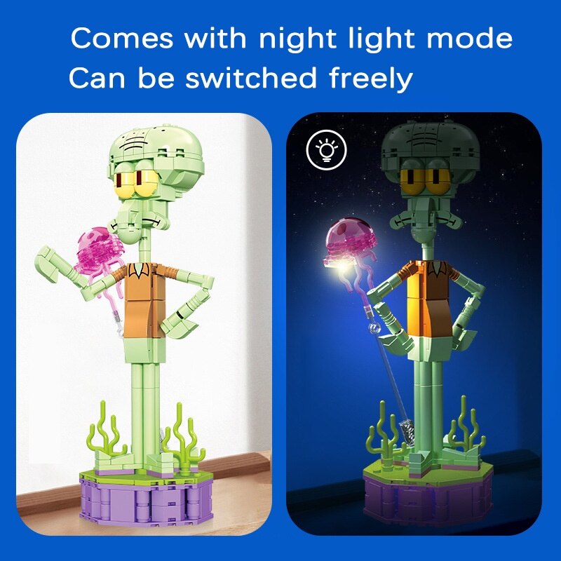 DIY SpongeBob SquarePants Building blocks Patrick Star Plankton Pop ...