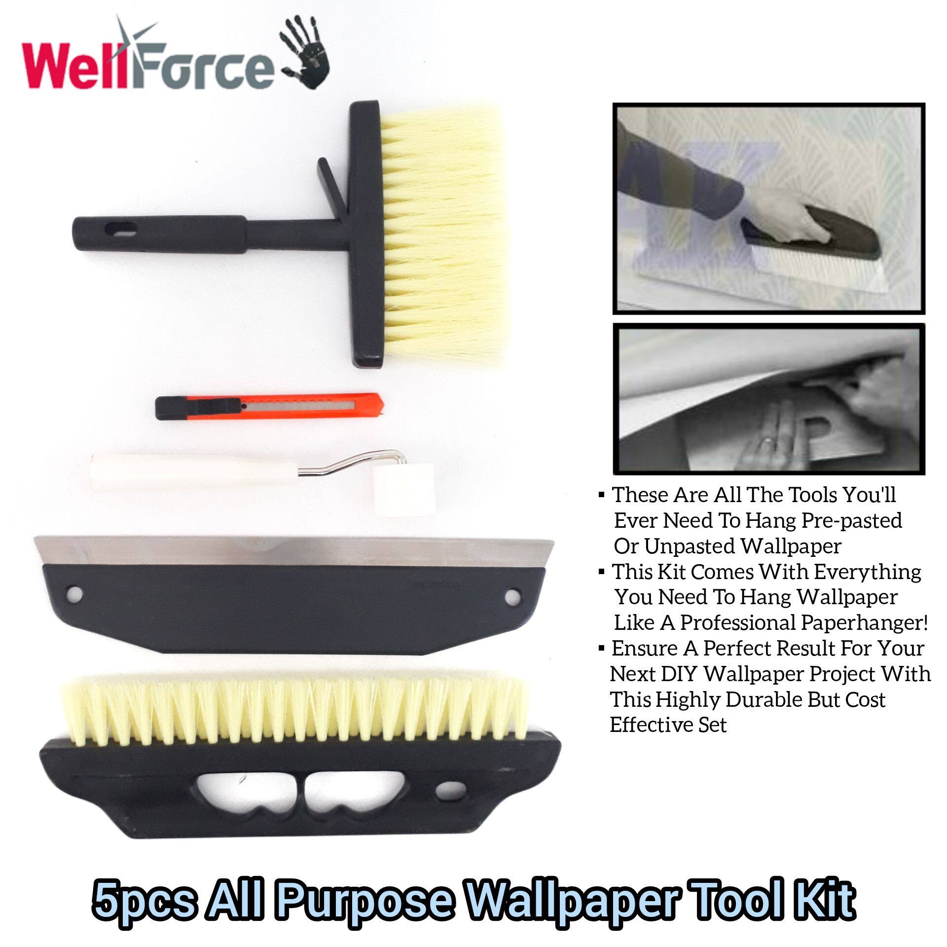 WellForce Convenient All Purpose Wallpaper Brush Scraper Tool Kit For ...