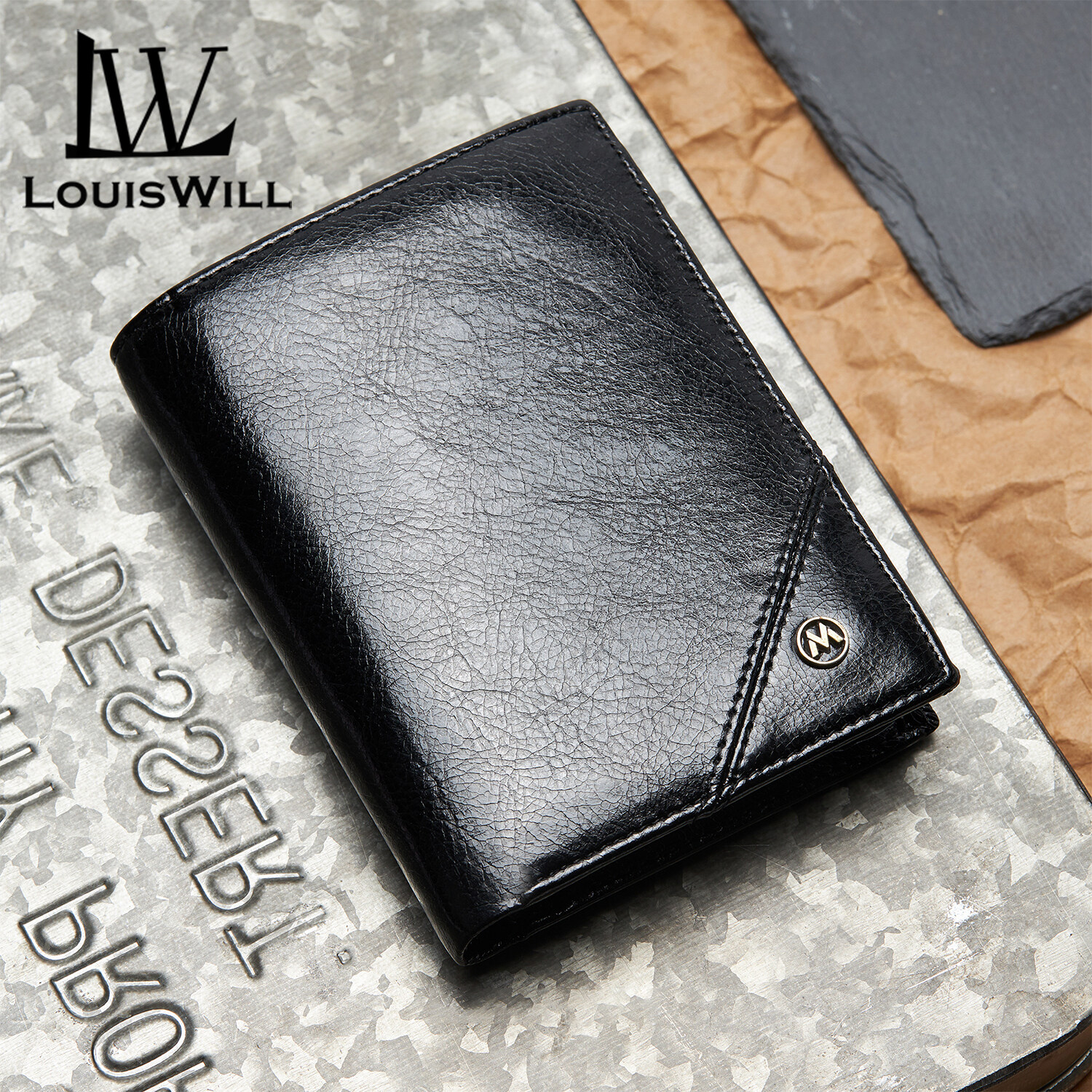 LouisWill Men Short Wallet Pull-out Card Slot Design RFID Block Wallet ...