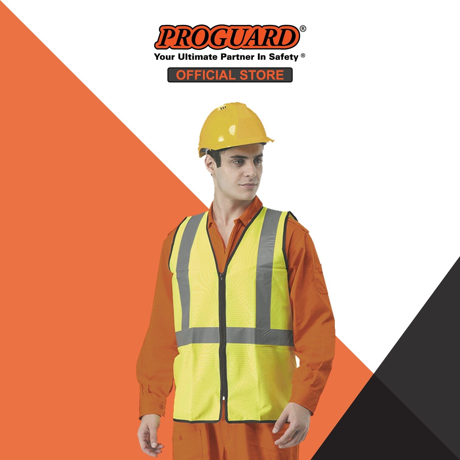 Proguard High Visibility Safety Vest Retroreflective Material | Lazada