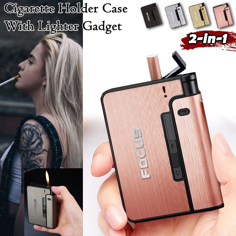2021 New FOCUS Automatic Eject Smoke Cigarett Box Hold 10 Pcs Cigarett ...