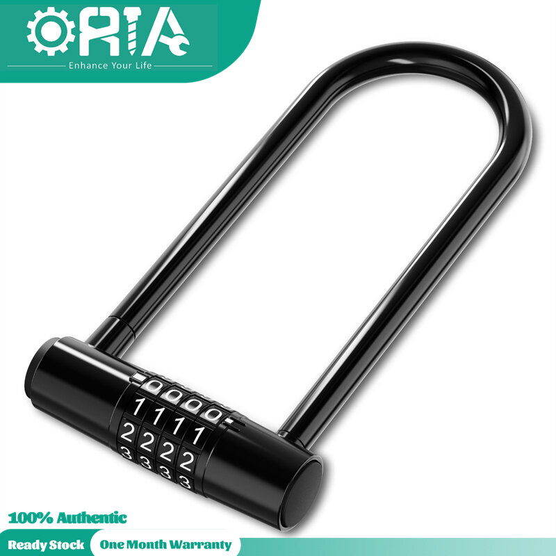 ORIA 4 Digit Combination Padlock 185mm Heavy Duty Lock Easy to Operate ...
