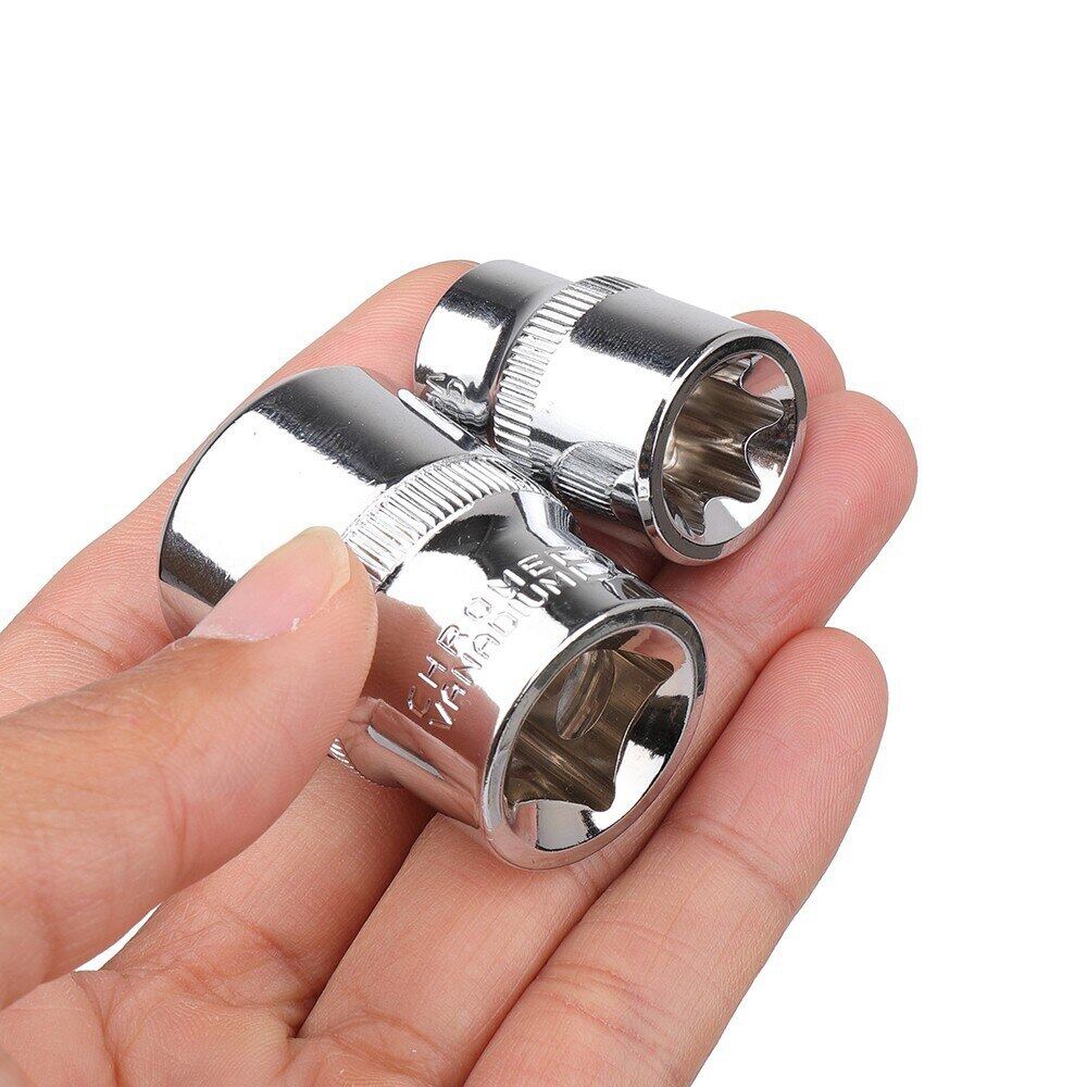 1 Set 1/4 3/8 1/2 E-Socket Sockets Set Adapter Torx Star Bit Repair Hand Tools Head for Torque ...