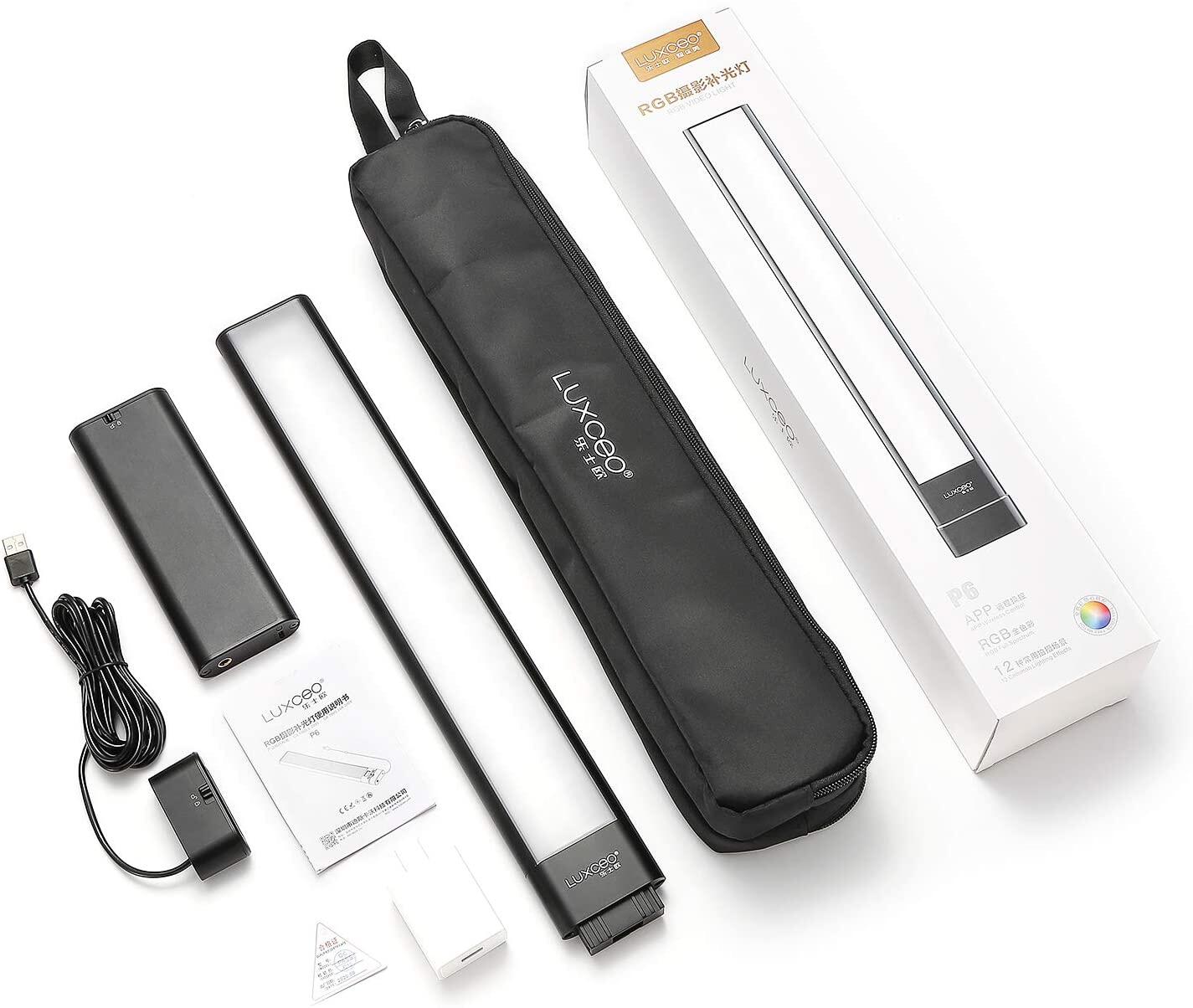 LUXCEO P6 RGB LED Video Light 2500K-6500K Photo Light RA≥95 Colorful ...