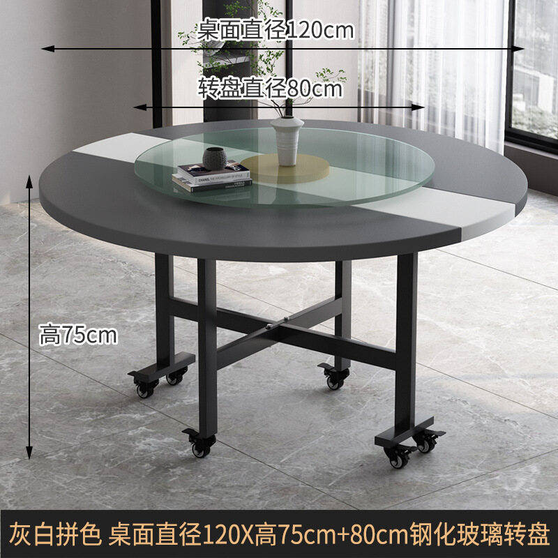 All-in-one Foldable Table Home-use Mobile Round Table Dining Table | Lazada