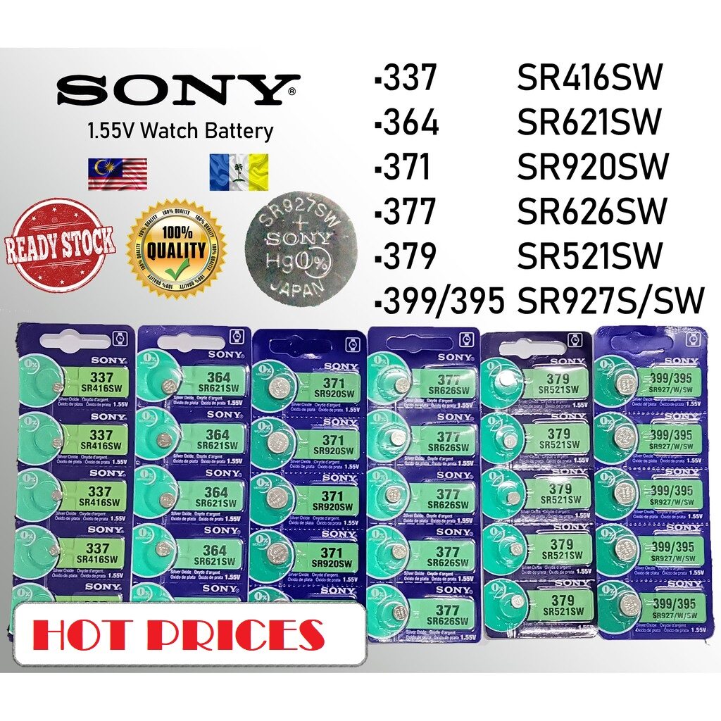 Sony Silver Oxide SR626SW SR621SW SR726SW SR521SW SR920SW SR936SW SR927 ...