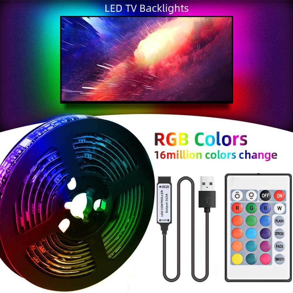 5V USB Led Strip Lights 16 Colors and 4 Modes Waterproof Flexible Color ...