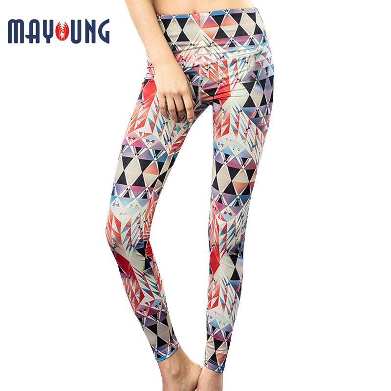 Mayoung พิมพ์กางเกงโยคะออกกำลังกายขนาดใหญ่ออกกำลังกายที่ไร้รอยต่อสะโพก ...