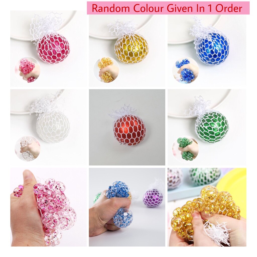 Ready Stock Squeezy Grape Ball Transparent Clear Blink Squeezy Ball ...