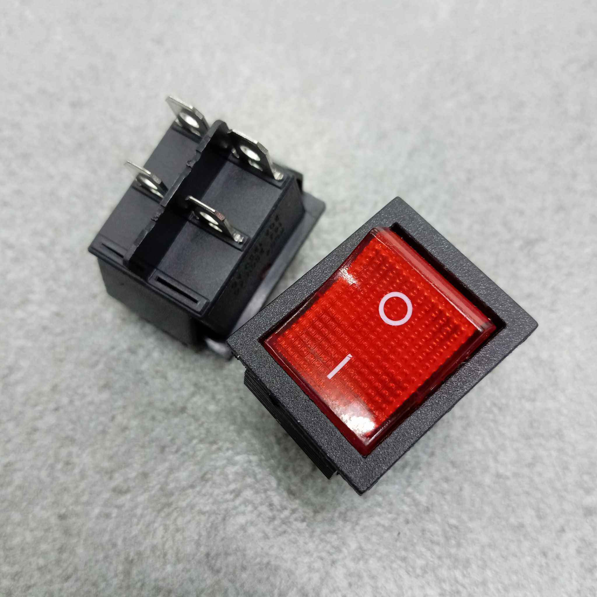 ROCKER SWITCH KCD4 SMALL SIZE 16A 250V / 20A 125V 4PIN/6PIN RED LED OFF ...