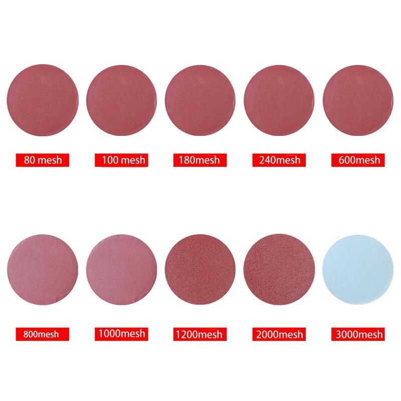 100 Pcs 3 Inch Sanding Disc 80-3000 Grit Hook and Loop for Dremel ...