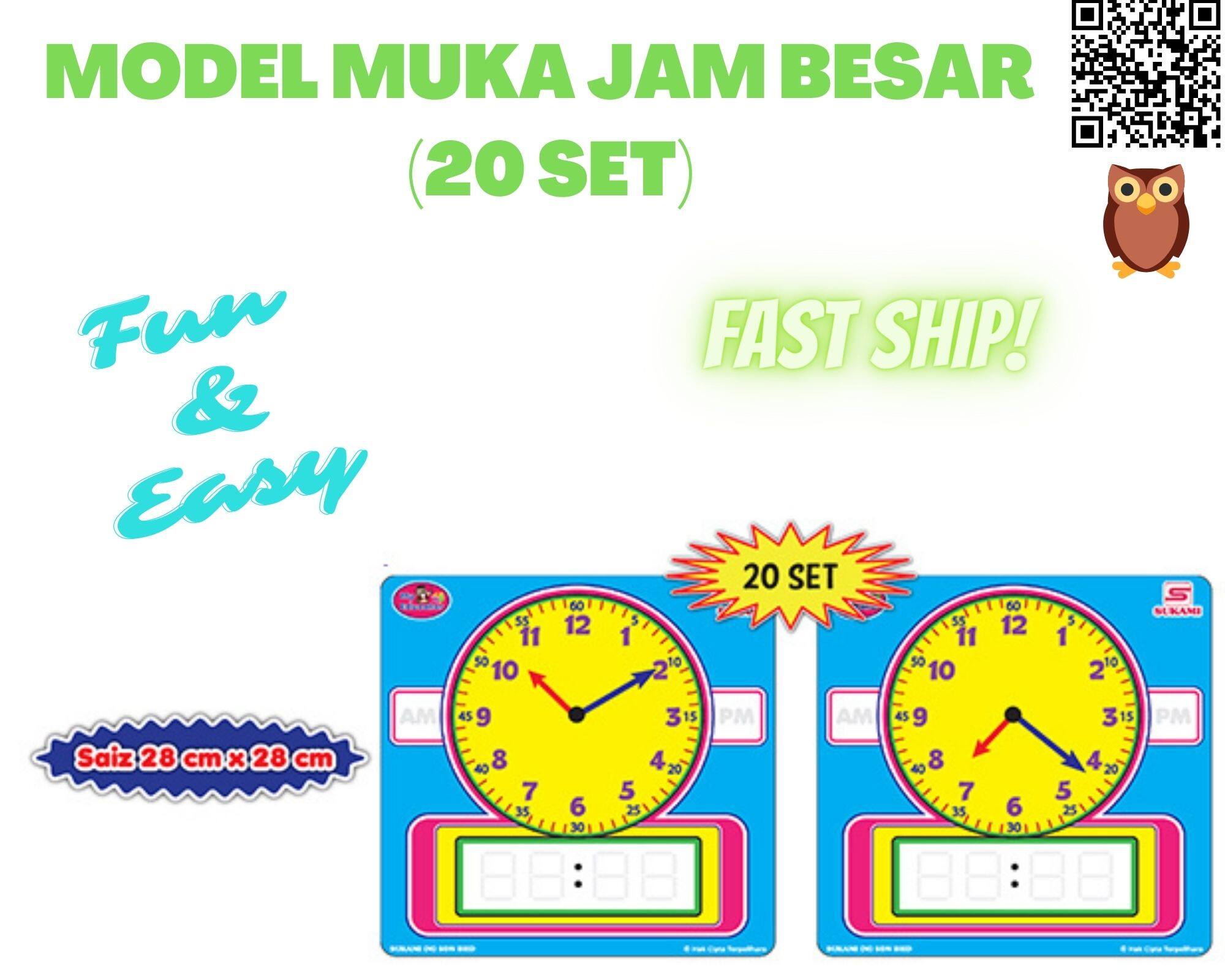 MODEL MUKA JAM BESAR UNTUK PENGAJARAN [READY STOCK] BIG CLOCK FOR ...