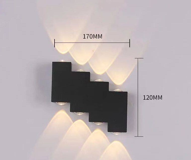 Outdoor/Indoor LED Wall Lamp Lampu Dinding Lampu Effect Effect Light ...