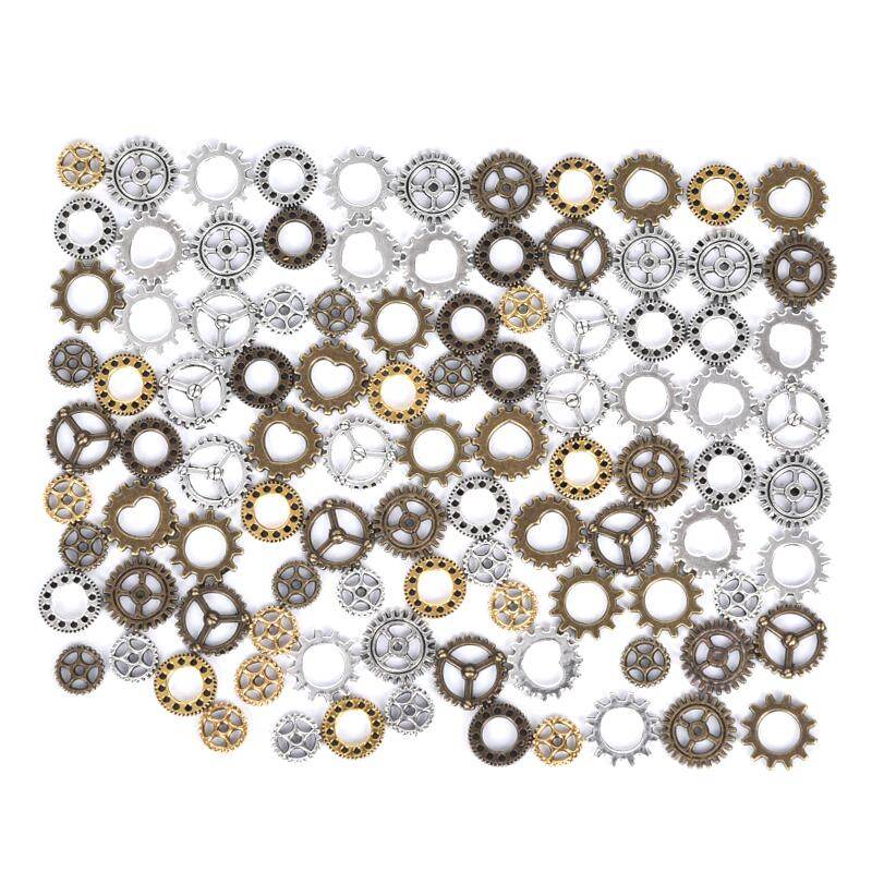 FG 100Pcs Antique Steampunk Mini Wheel Gear Charms Pendant DIY Jewelry ...