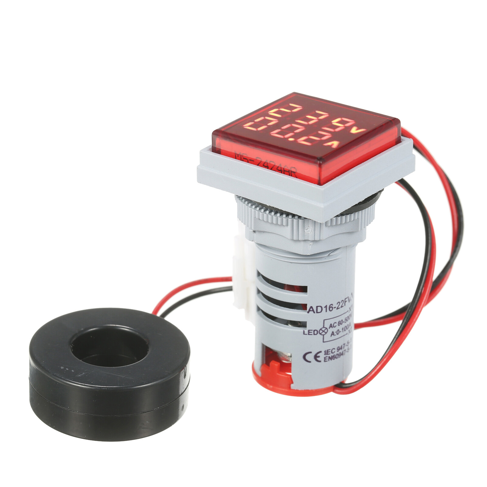 Smart Sensor Mini Square Digital Volt-ammeter Voltammeter Ammeter Voltmeter Double LED Display ...