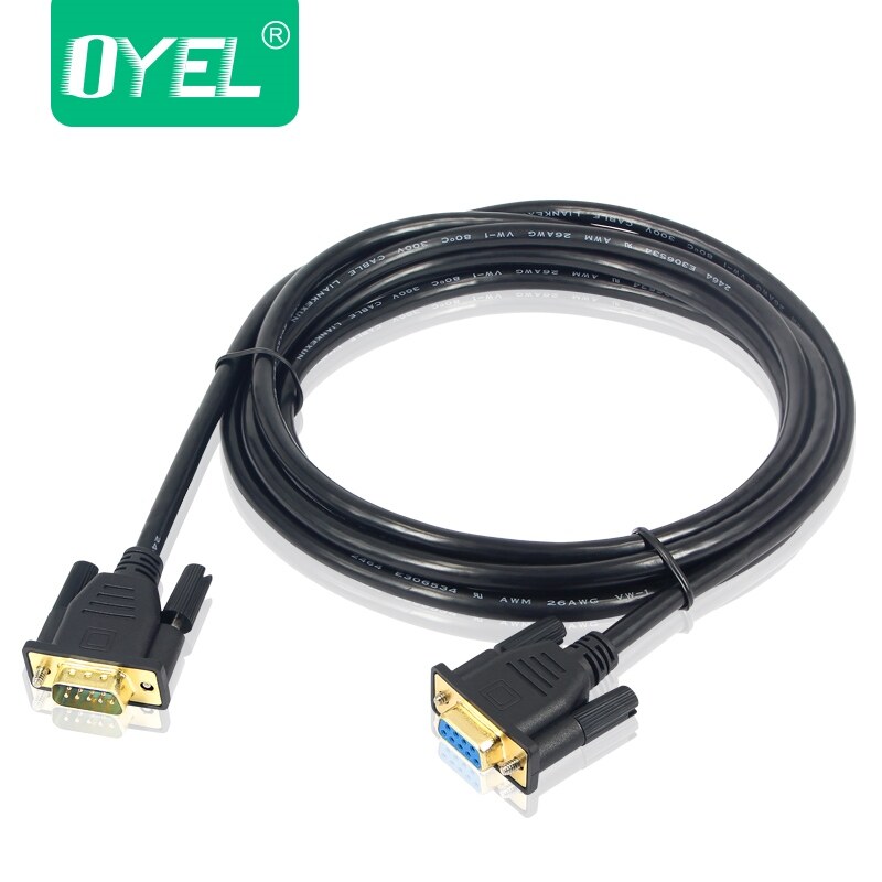 9-Pin Serial Cable RS232 COM Data Cable DB9ชาย-หญิง9-Pin การเชื่อมต่อ ...
