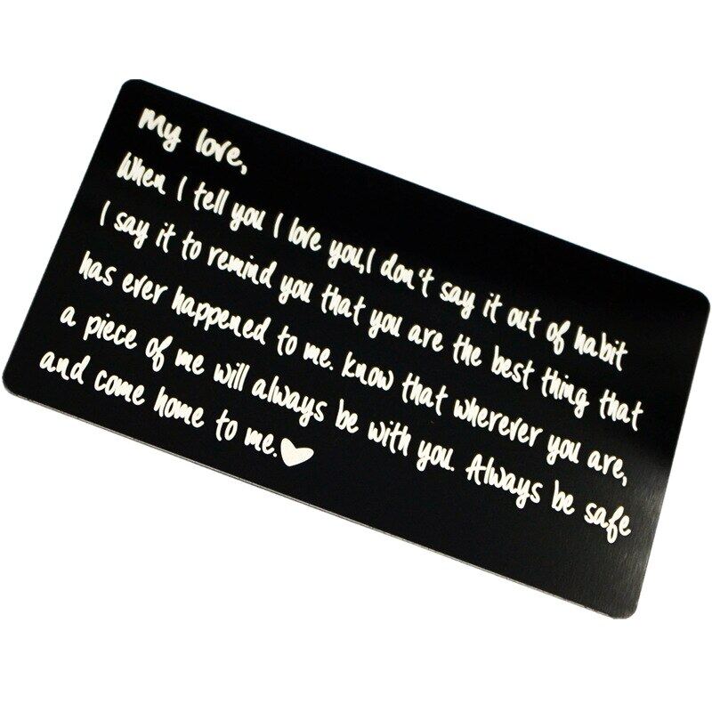 MY LOVE กระเป๋าสตางค์การ์ดโลหะนามบัตร Tu Wei ตัวอักษรการ์ดอเมริกันคู่ ...