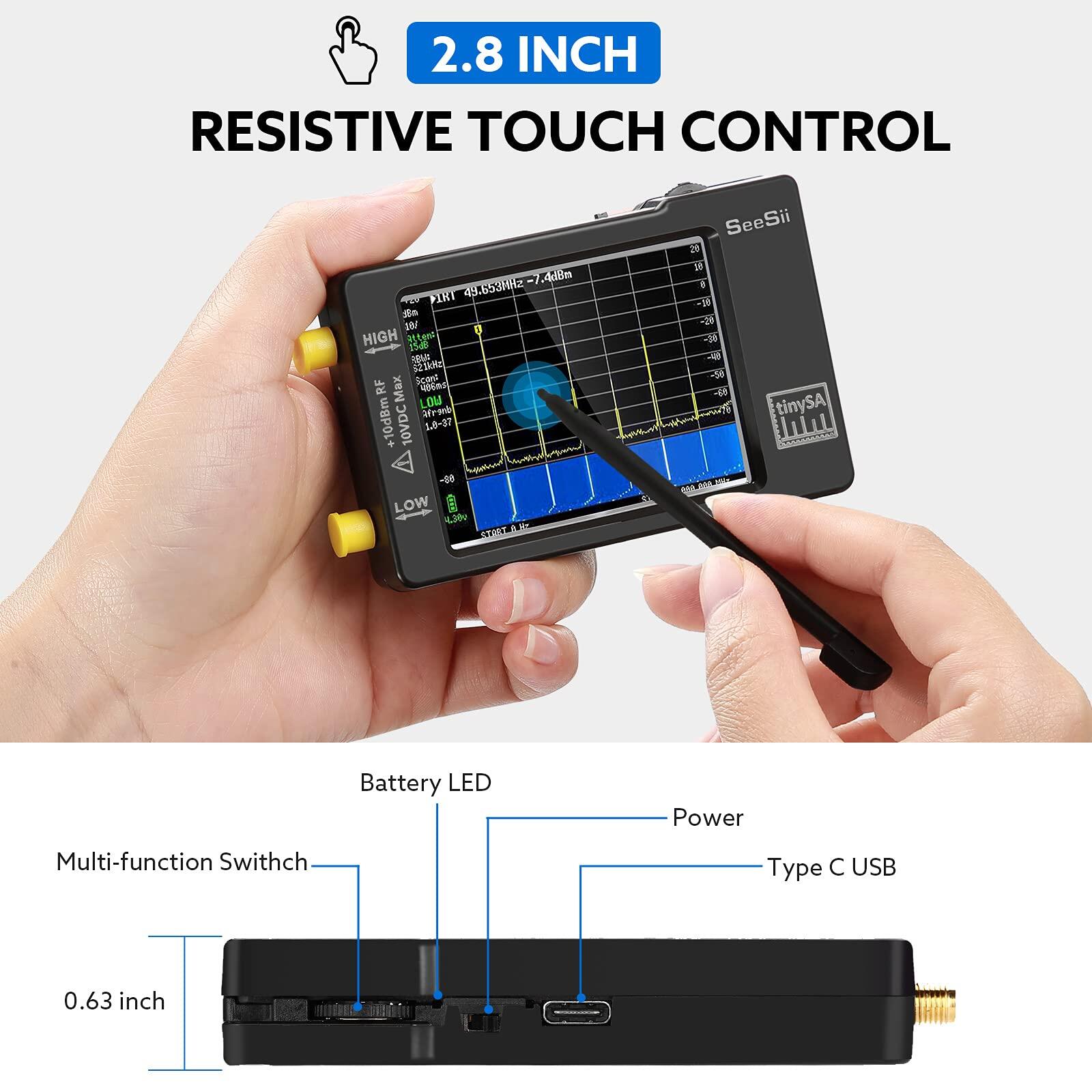 Made in Germany】Hand held Tiny Spectrum Analyzer TinySA 2.8" Display ...
